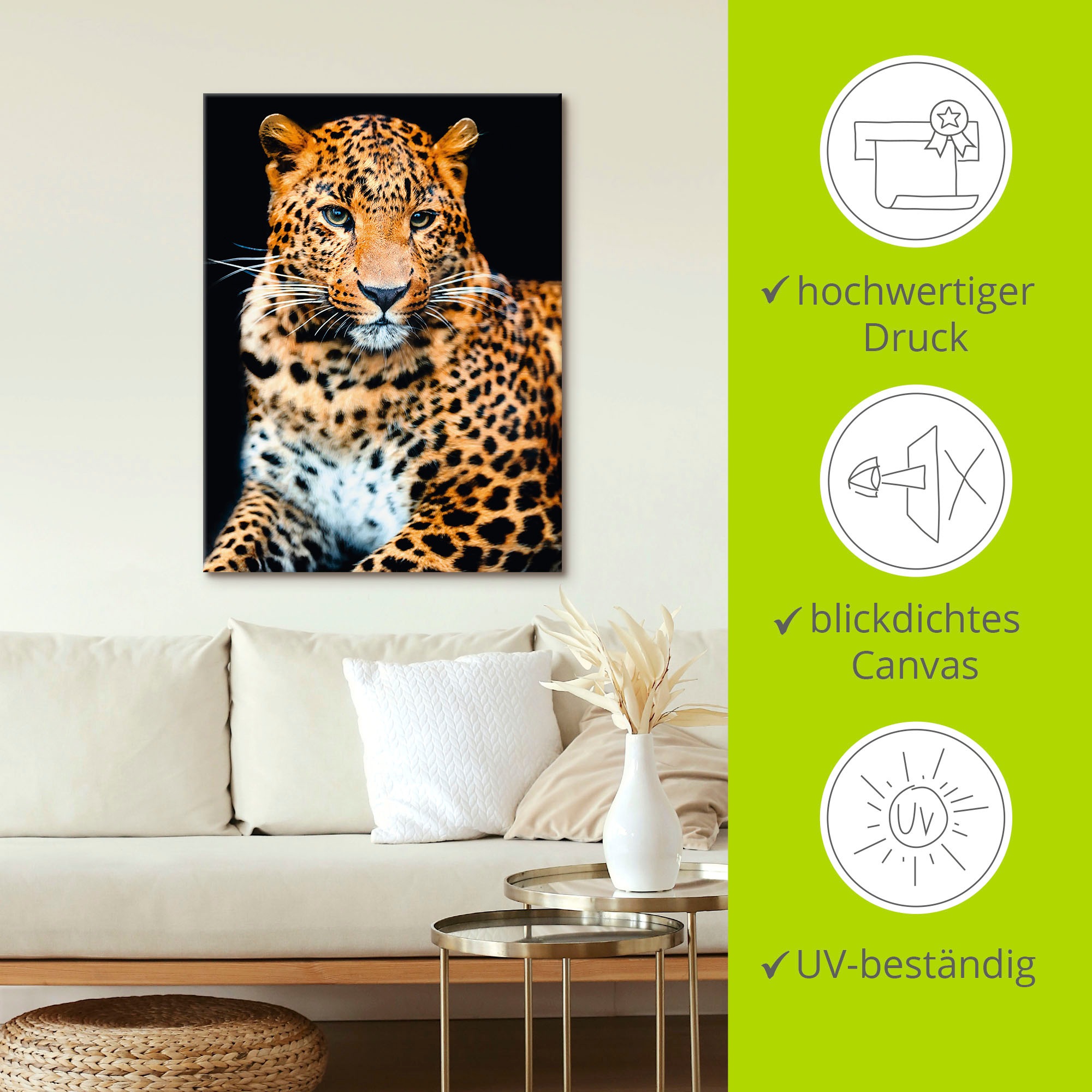 Wütendes Leopardengesicht