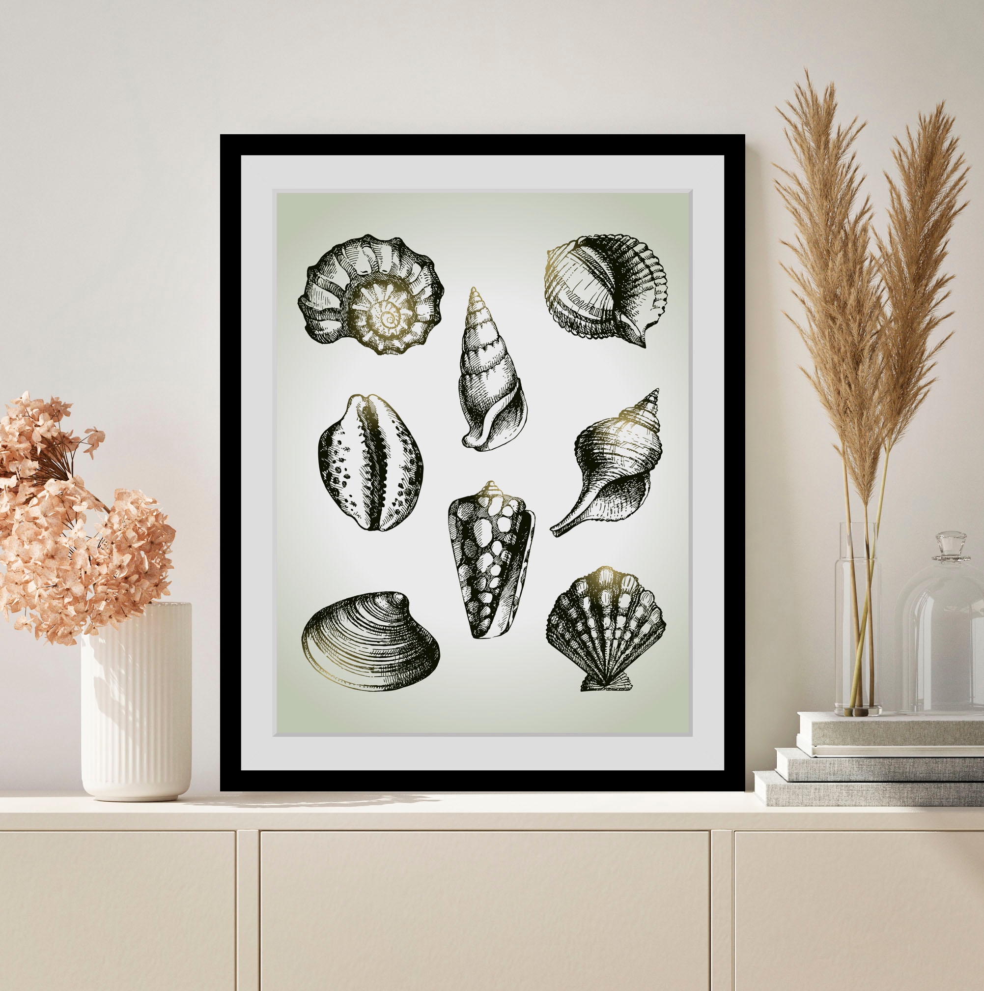 queence Bild »Willy«, Meer-Wassertiere-Kunst-Schwarz-Weiß, (1 St.), HD ...