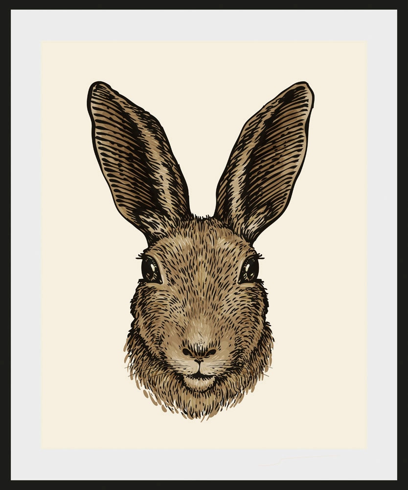 queence Bild »Agus«, Hase-Hasen-Haustiere-Kunst-Ostern, (1 St.), 30x40, mit Rahmen bequem ...