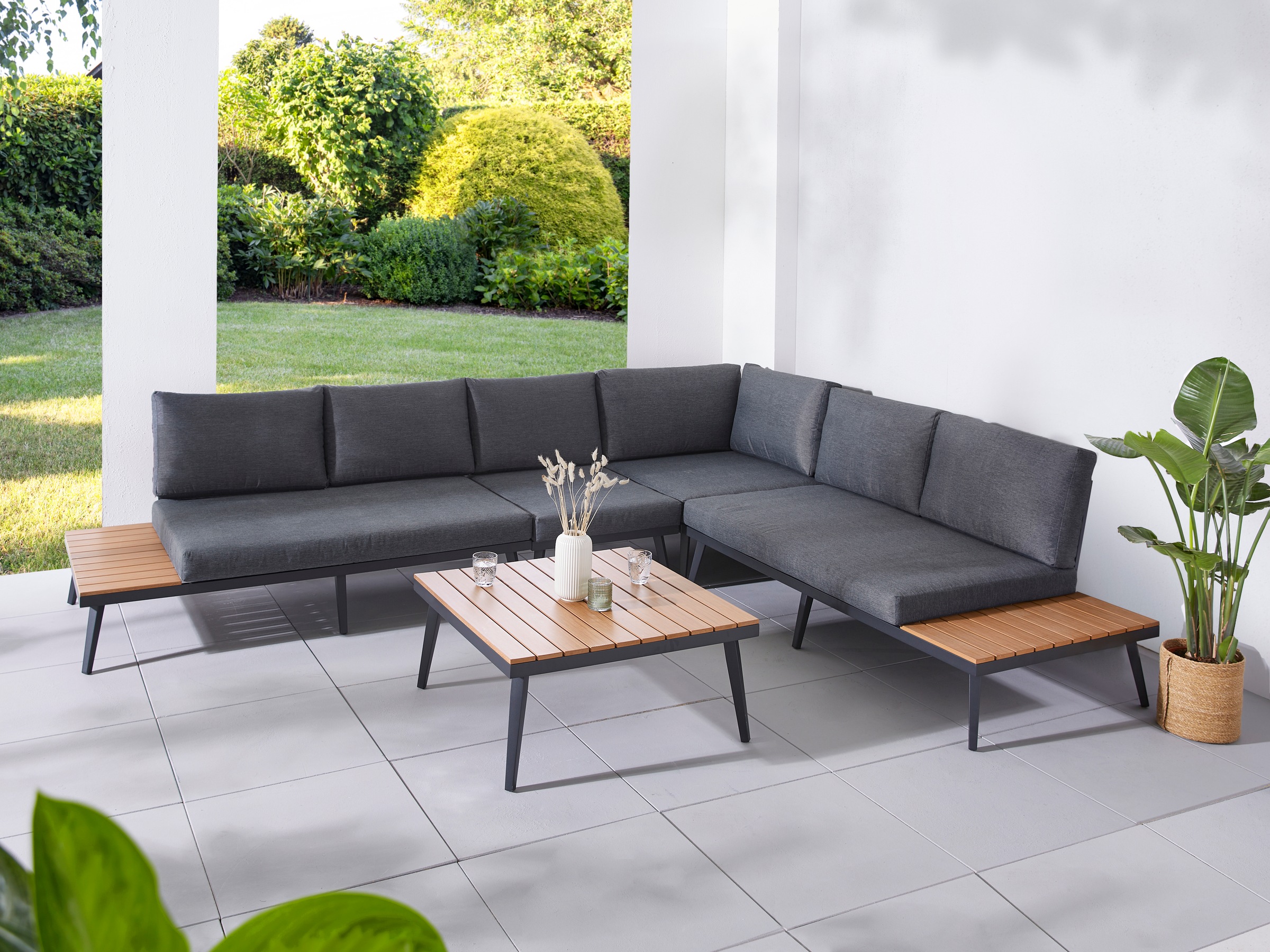 KONIFERA Gartenlounge-Set »Rom«, (Set, 11 tlg.), individuell ...