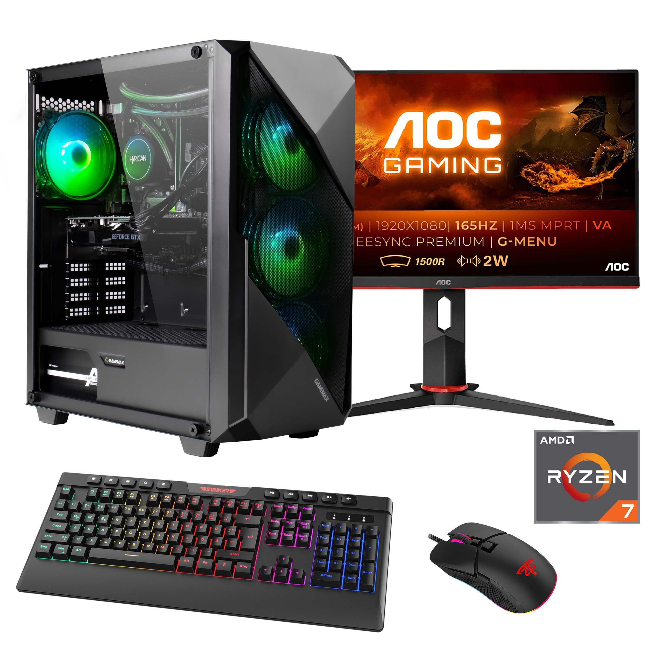 Hyrican Gaming-PC-Komplettsystem »Striker SET02419«, (PCIe SSD Gen4 ...