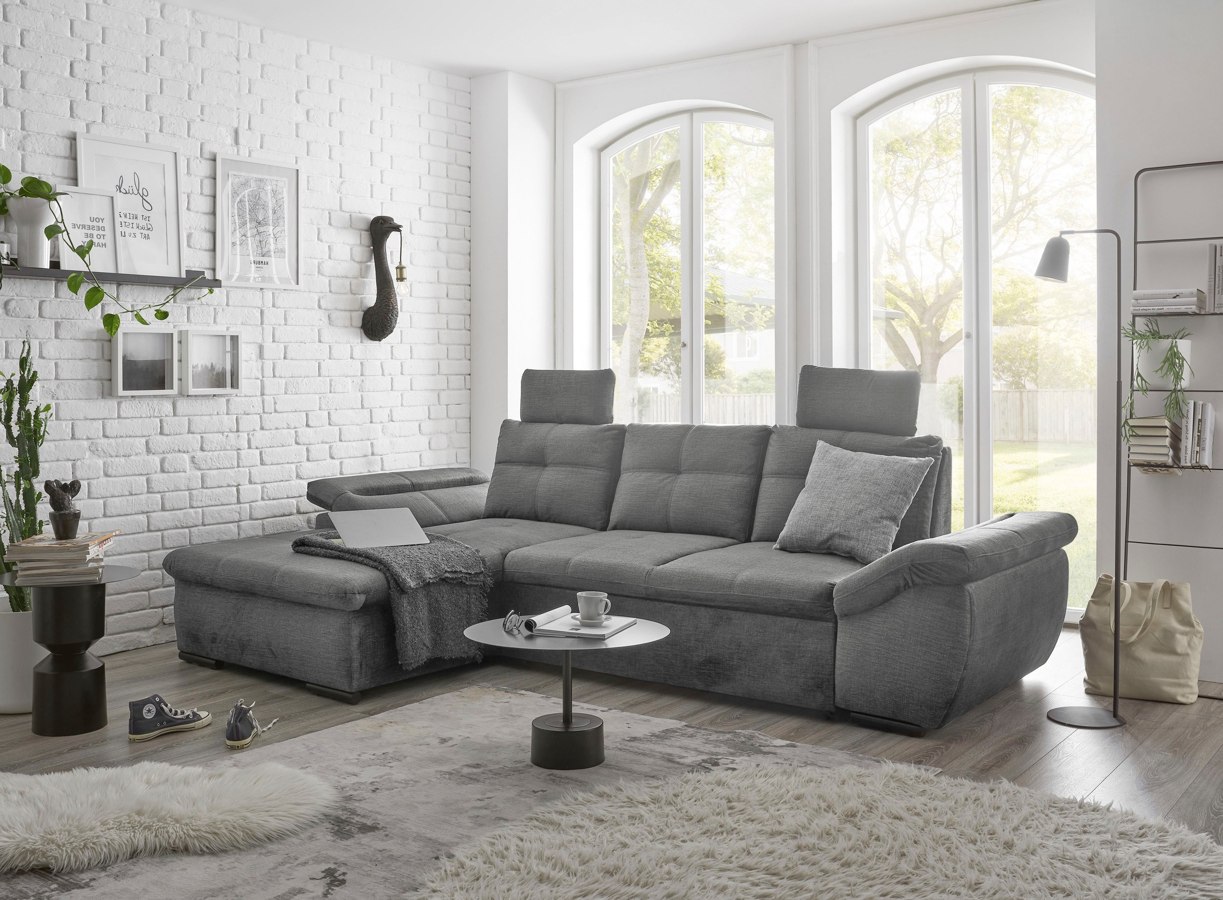 ED EXCITING DESIGN Ecksofa »Alija L-Form«, frei im Raum stellbar ...