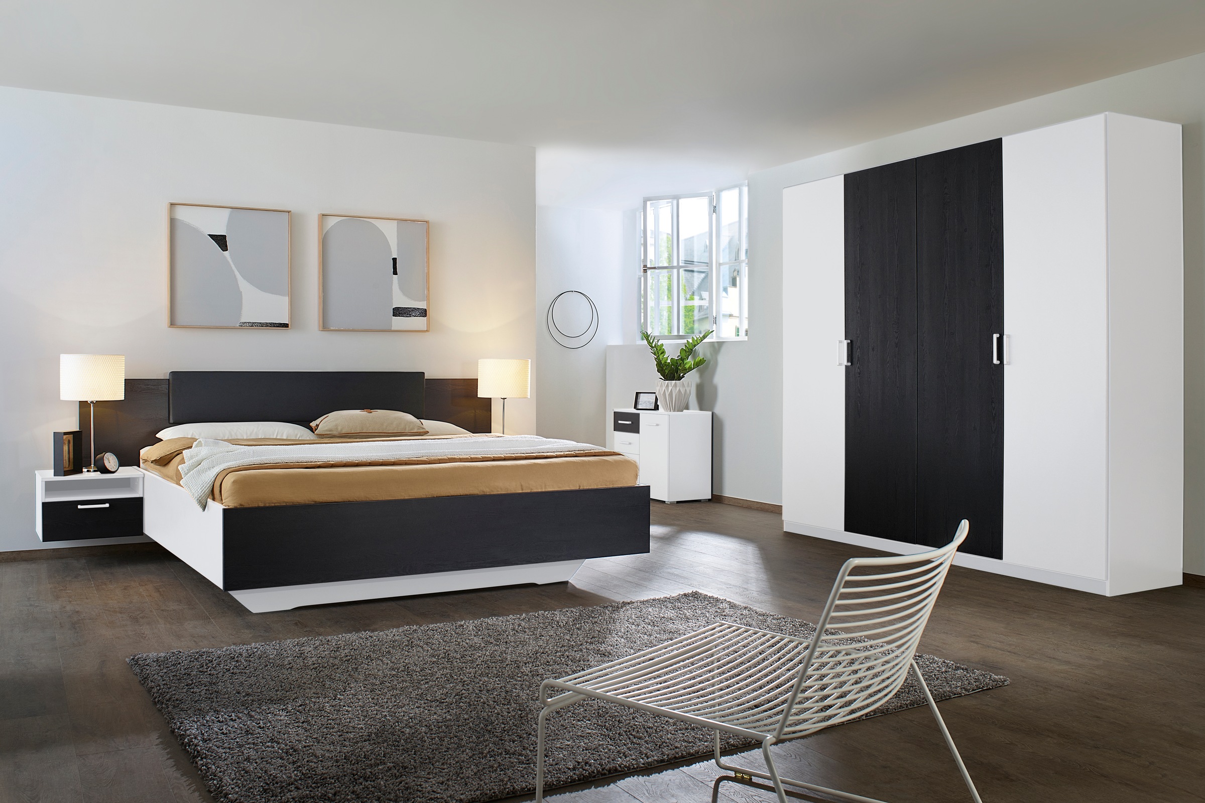 rauch Schlafzimmer-Set »Miro«, Drehtürenschrank in 2 Breiten, Bett in 2 ...