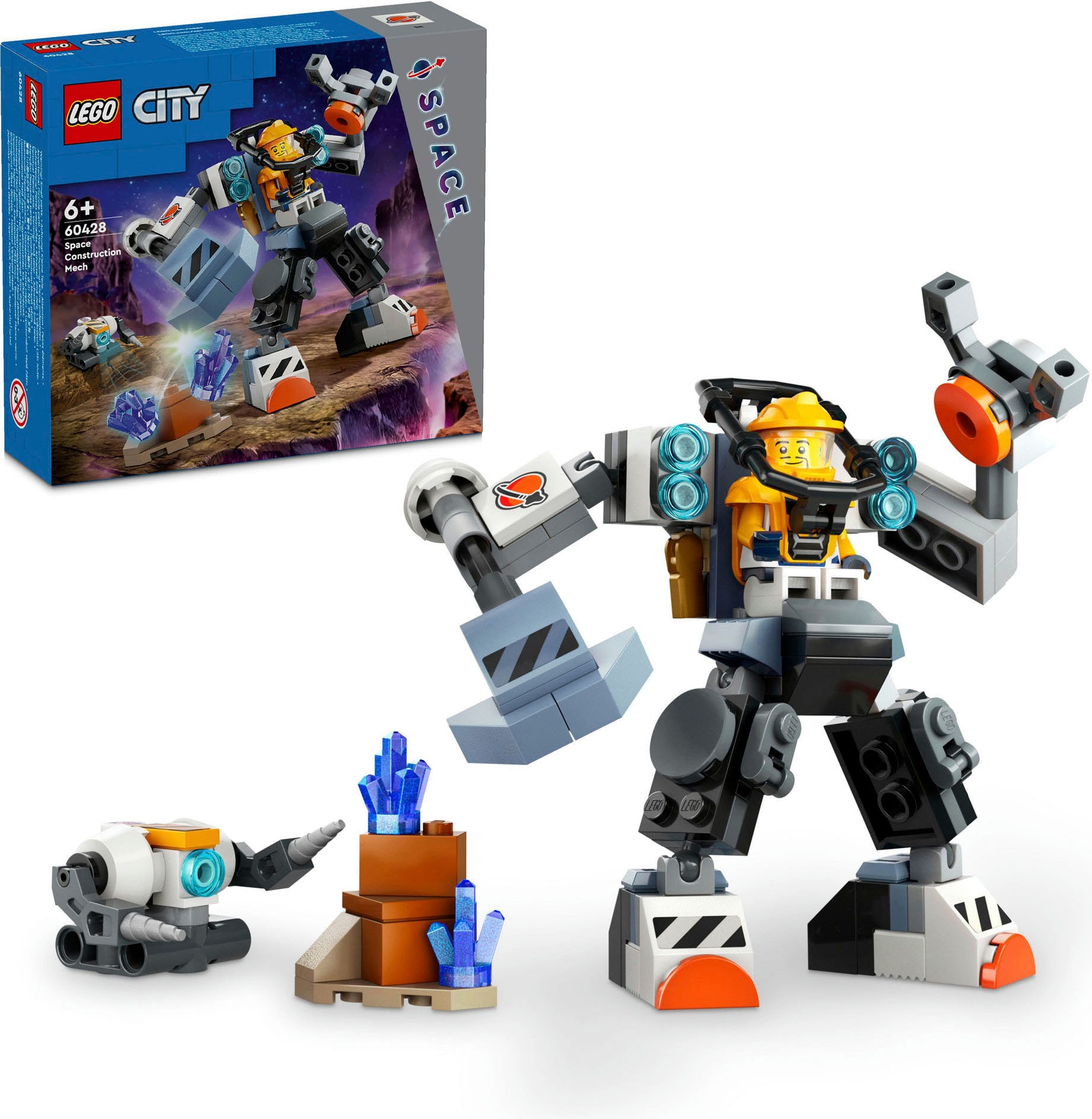 LEGO® Konstruktionsspielsteine »Weltraum-Mech (60428), LEGO City«, (140 ...